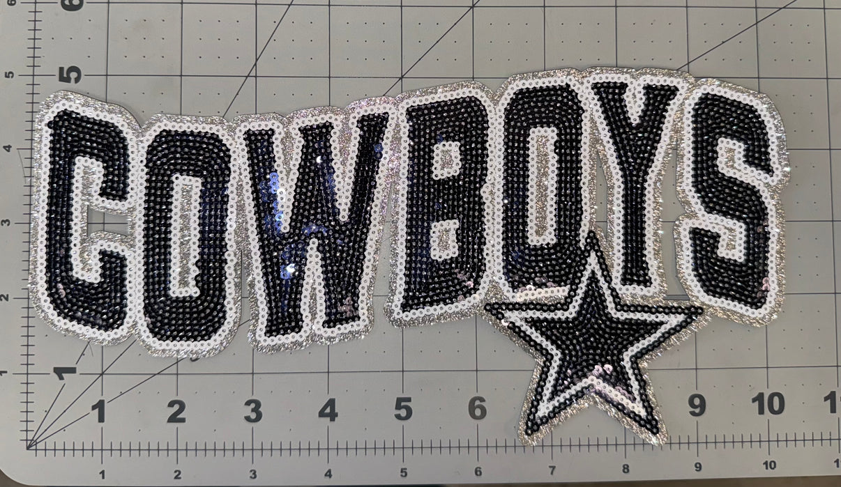 Cowboys Sequin Patch – DTF Guey