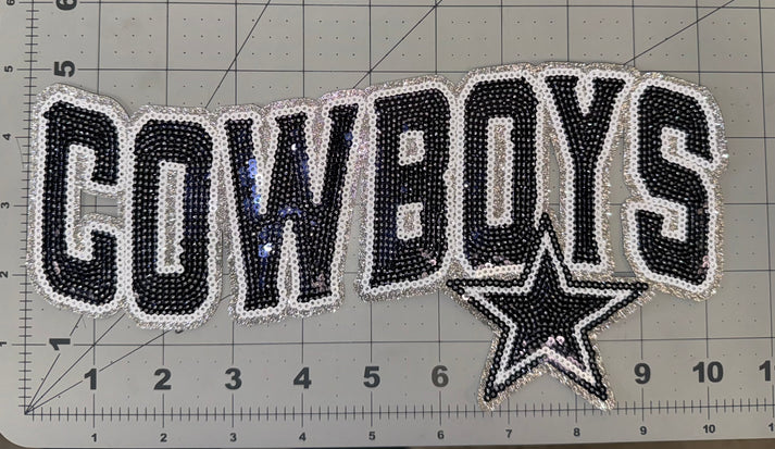 Cowboys Sequin Patch – DTF Guey