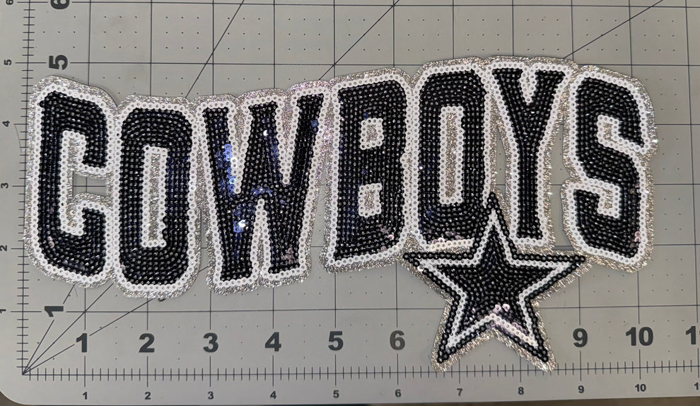 Cowboys Sequin Patch – DTF Guey