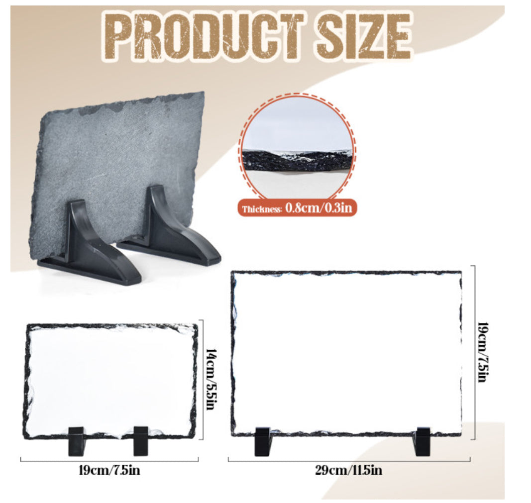 Sublimation blanks rock slate photo slate – DTF Guey